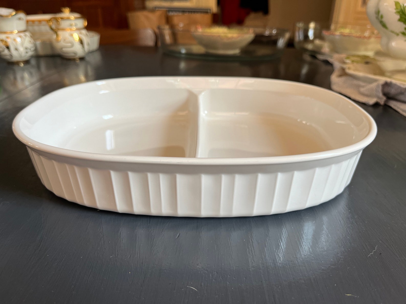 Vintage Corning Ware Divided Baking Dish MC-6-B French 1.8 Liter ...