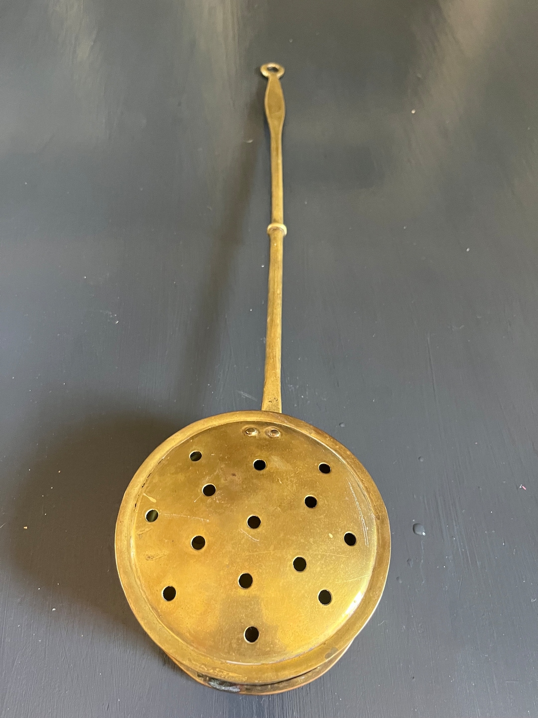 Antique Brass Bed Warmer / Chestnut Roaster / Fireplace Roaster - Great ...