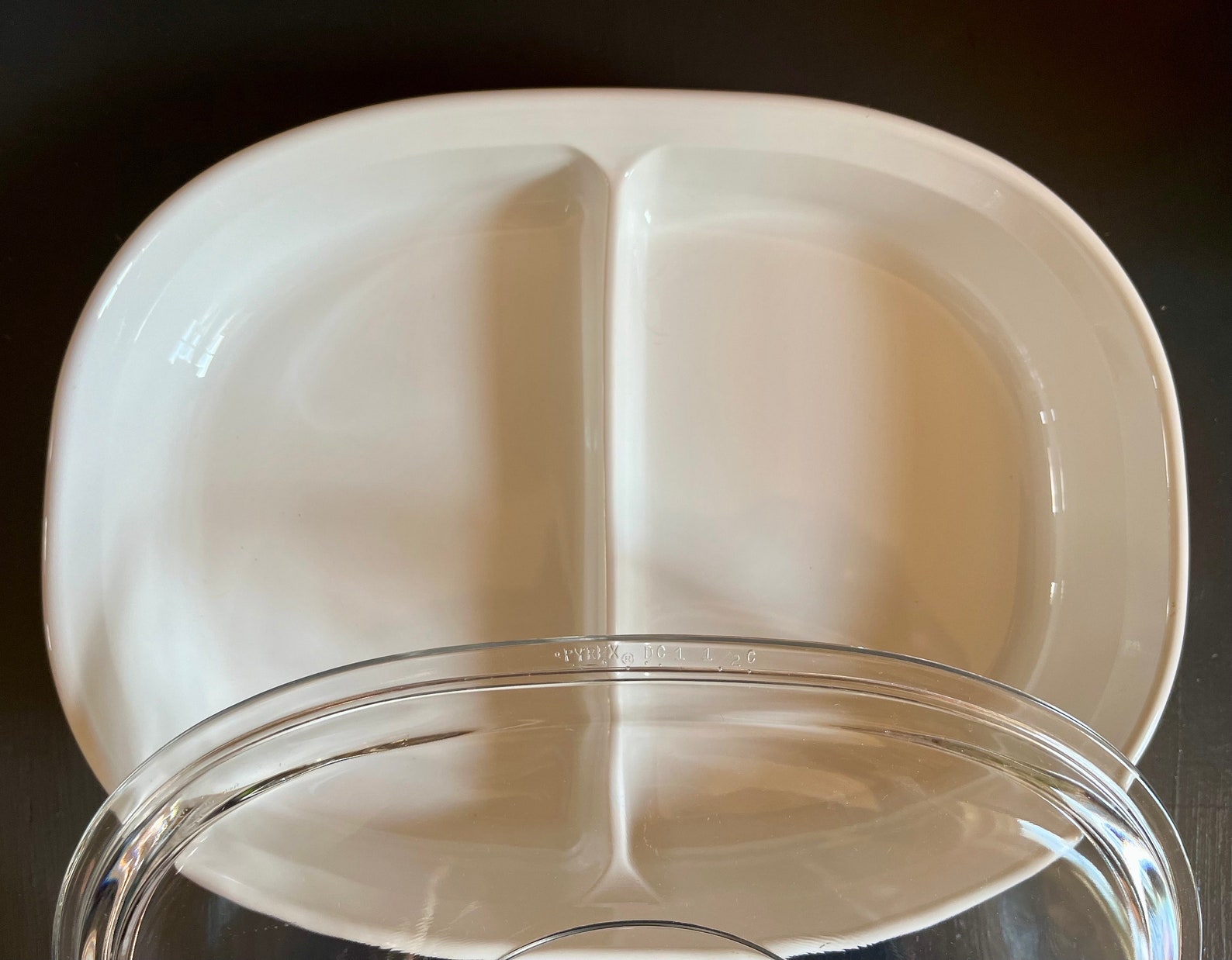 Vintage Corning Ware Divided Baking Dish MC-6-B French 1.8 Liter ...