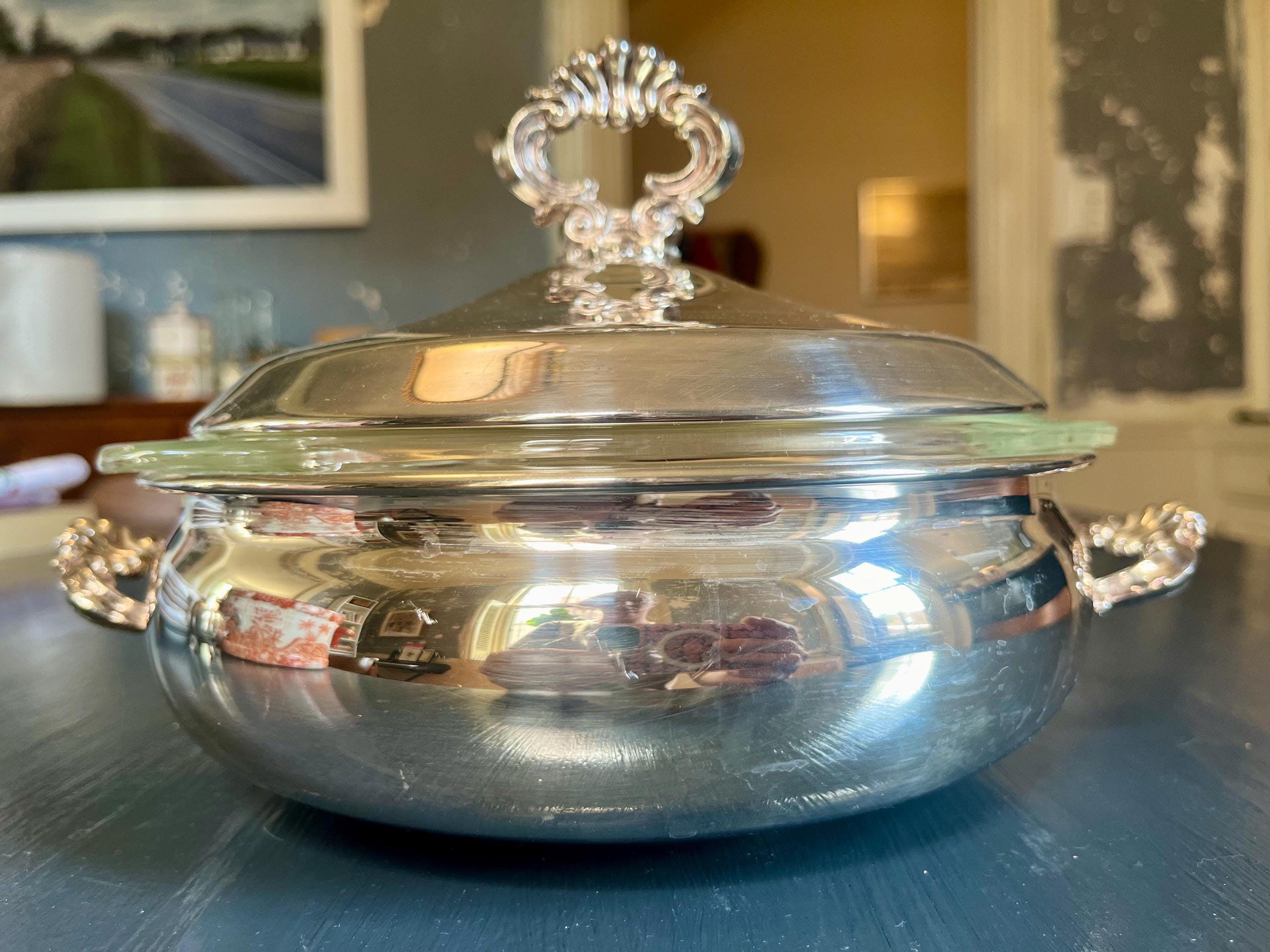Vinatge Silver Plate Casserole Serving Dish - FB Rogers - Includes ...