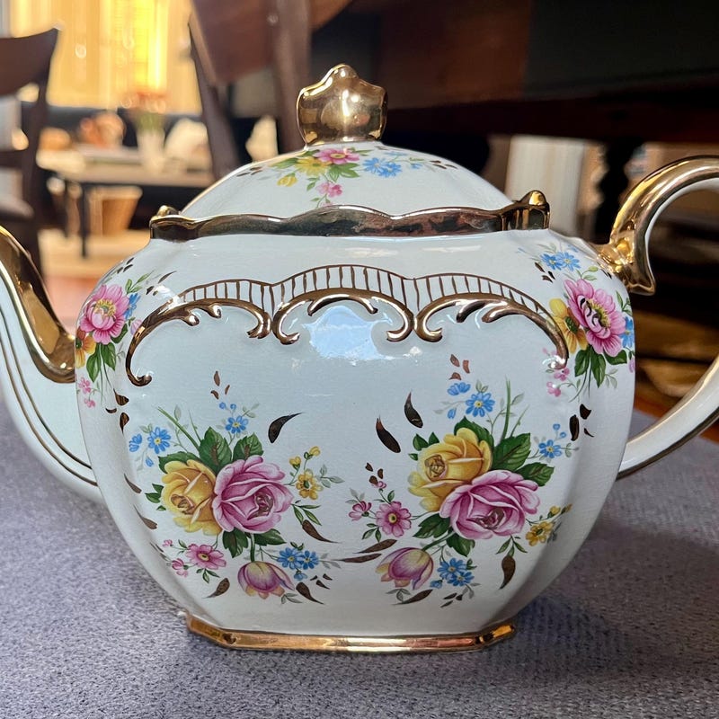 Floral Design Teapot - Etsy