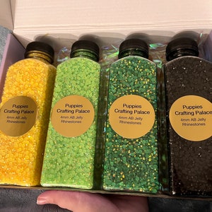 Lucky AB Jelly Rhinestone Bling Boxes - Etsy