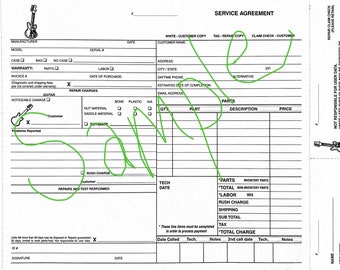 Repair Work Order - Etsy