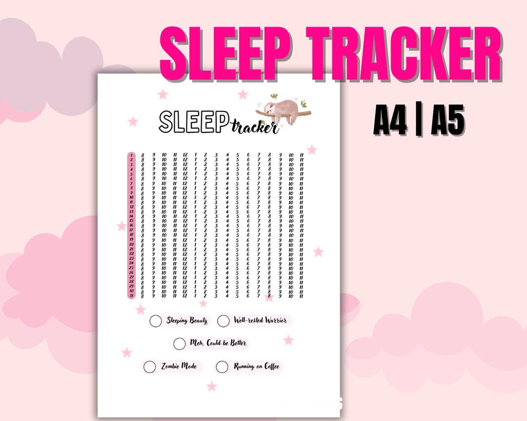 Sleep Tracker Printable | Sleep Journal | Self Care Planner | Bullet ...