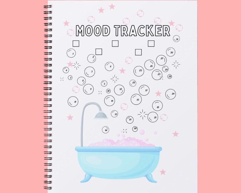 Mood Tracker Printable | Self Care Planner | Mental Health Journal ...