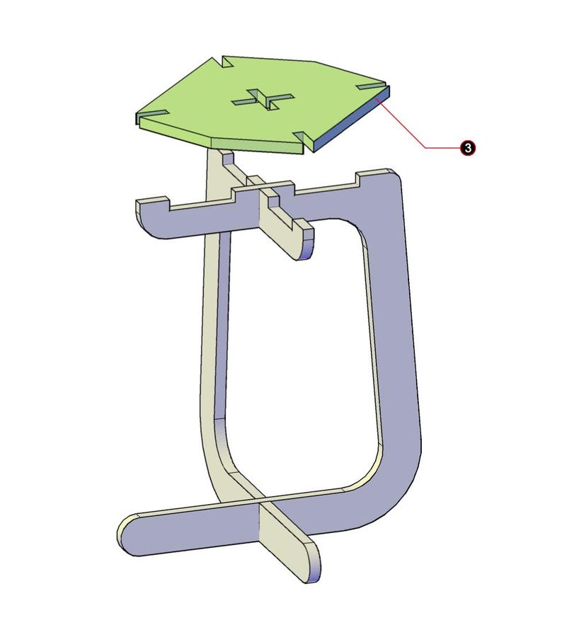 Modern Minimalist C-side Table CNC Router Cutting DXF File Wooden ...