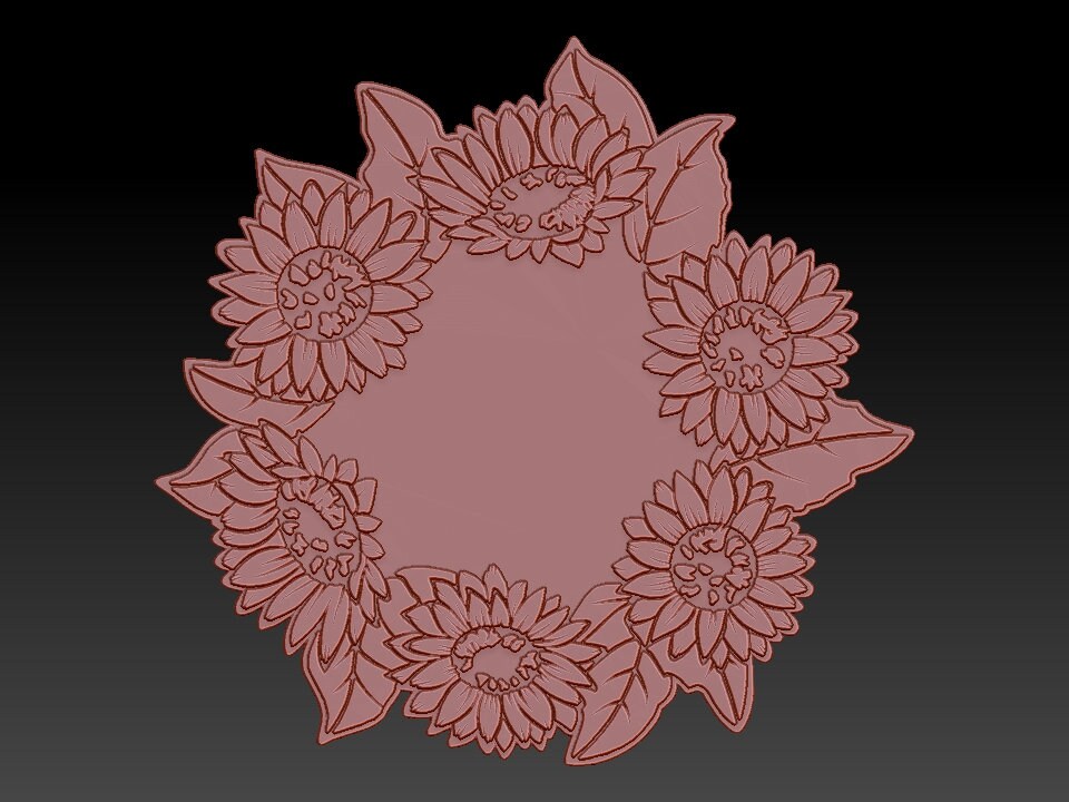 6 Sunflowers, STL Files for CNC Router, Moulds, Molds, Printing Etc - Etsy