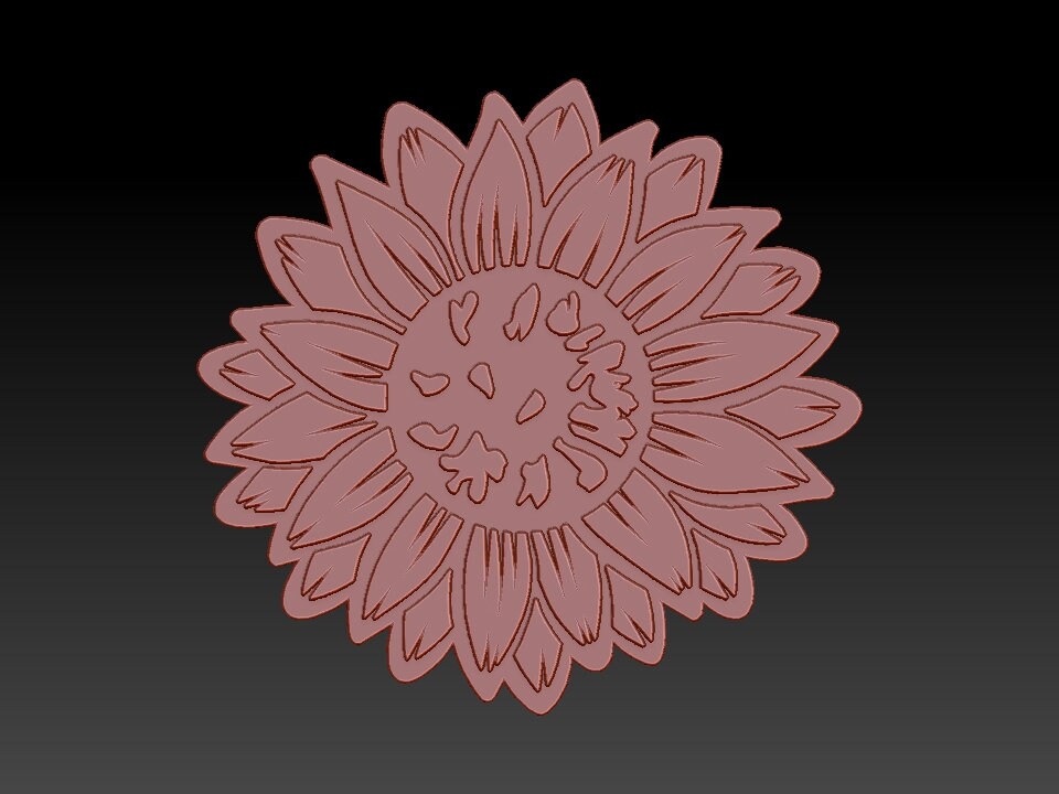 Sunflower STL Files for CNC Router Moulds Molds Printing - Etsy Finland