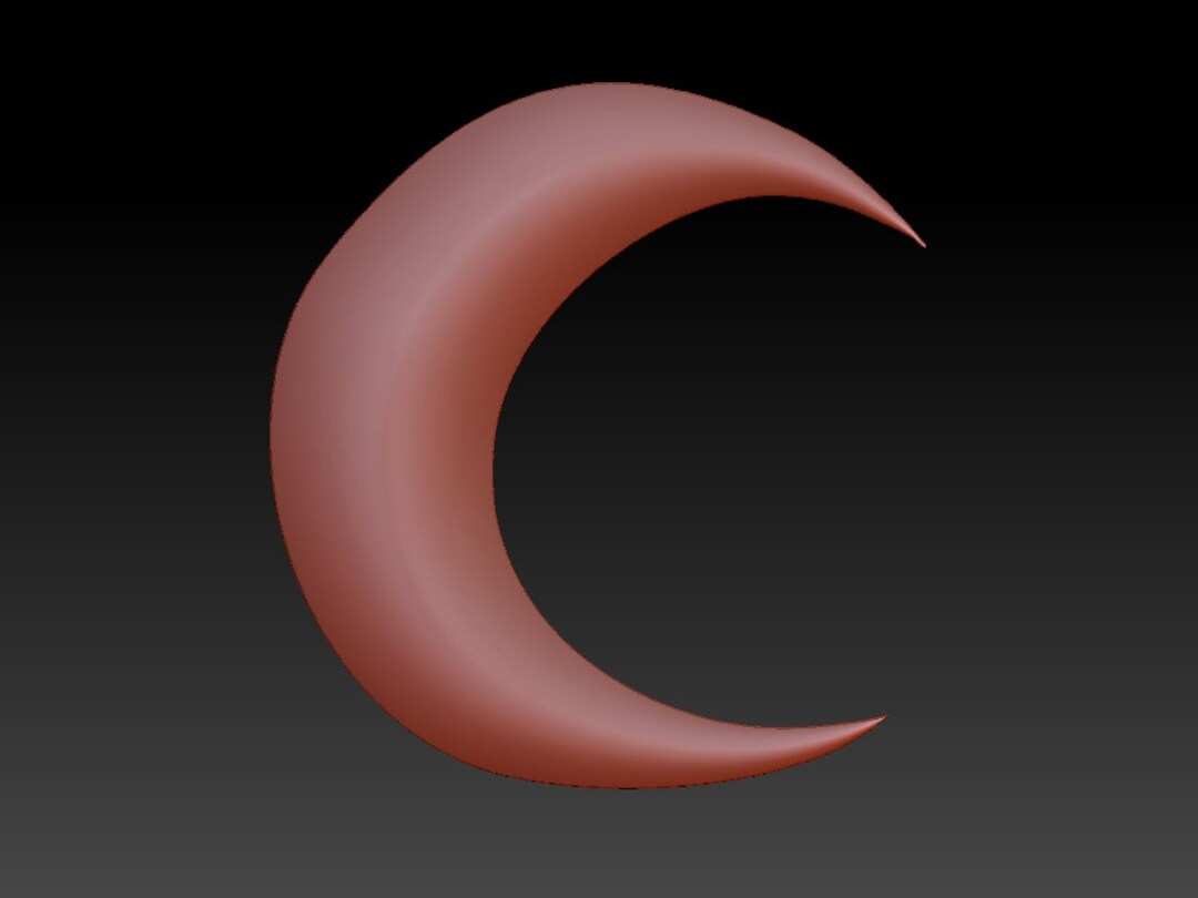 Crescent Moon STL Files for CNC Router, Moulds, Molds, Printing Etc ...