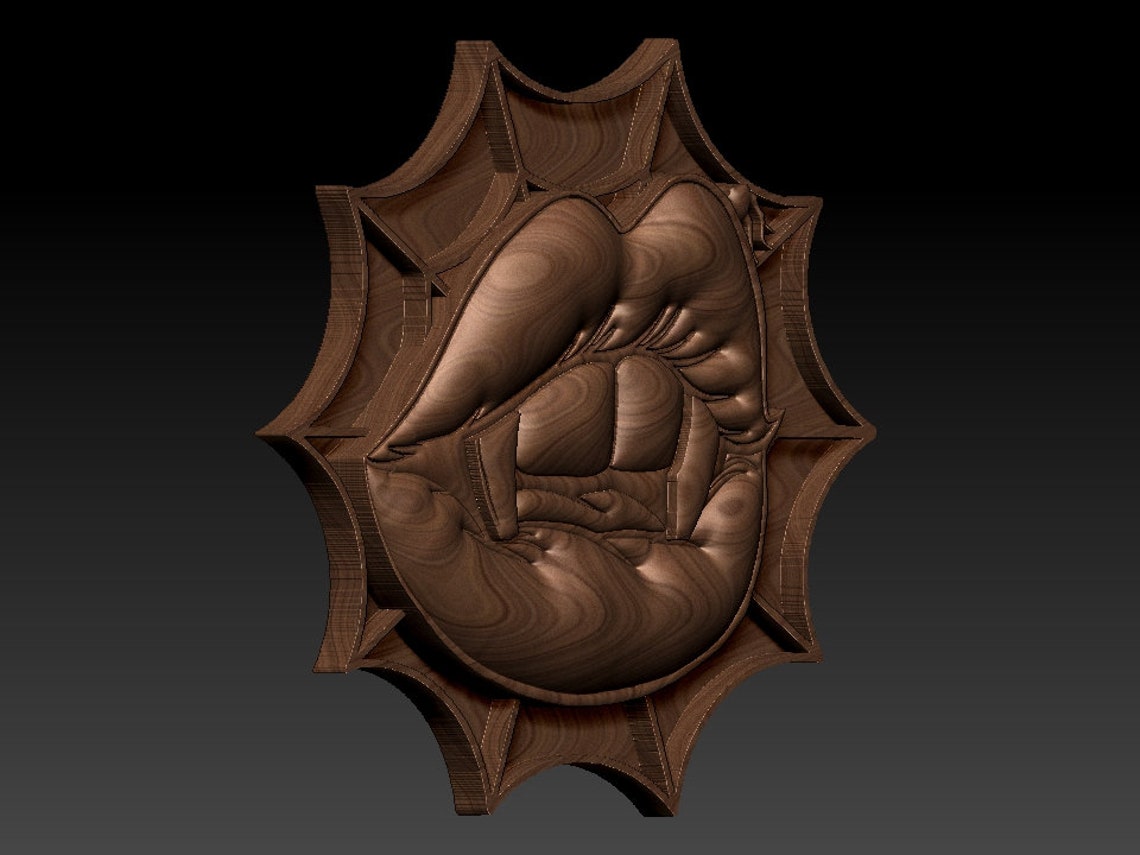 Spider Web Vampire Lips, STL Files for CNC Router, Moulds, Molds ...