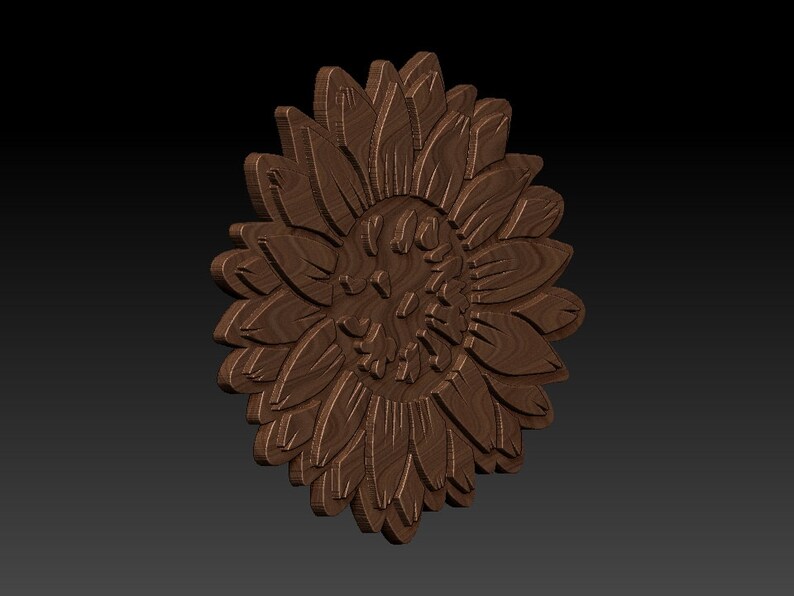 Sunflower STL Files for CNC Router Moulds Molds Printing - Etsy Finland