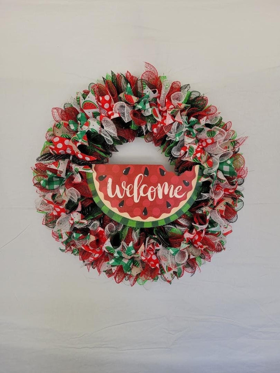 Welcome Watermelon Wreath, Watermelon Wreath, Summer Wreath, 18 ...