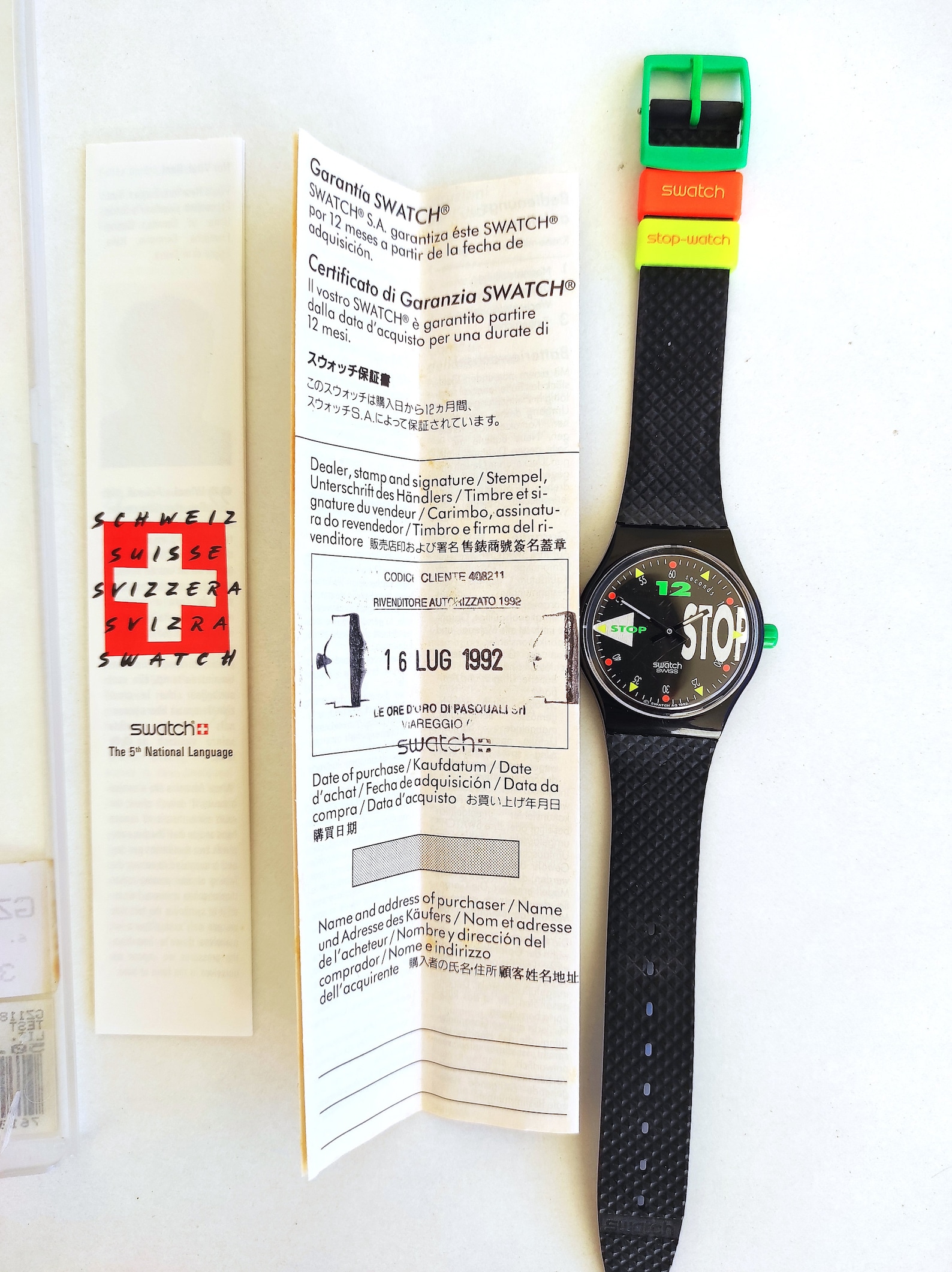 Swatch Stop Watch 1993 Box Included - Vintage Swatch Watch - Swatch ...