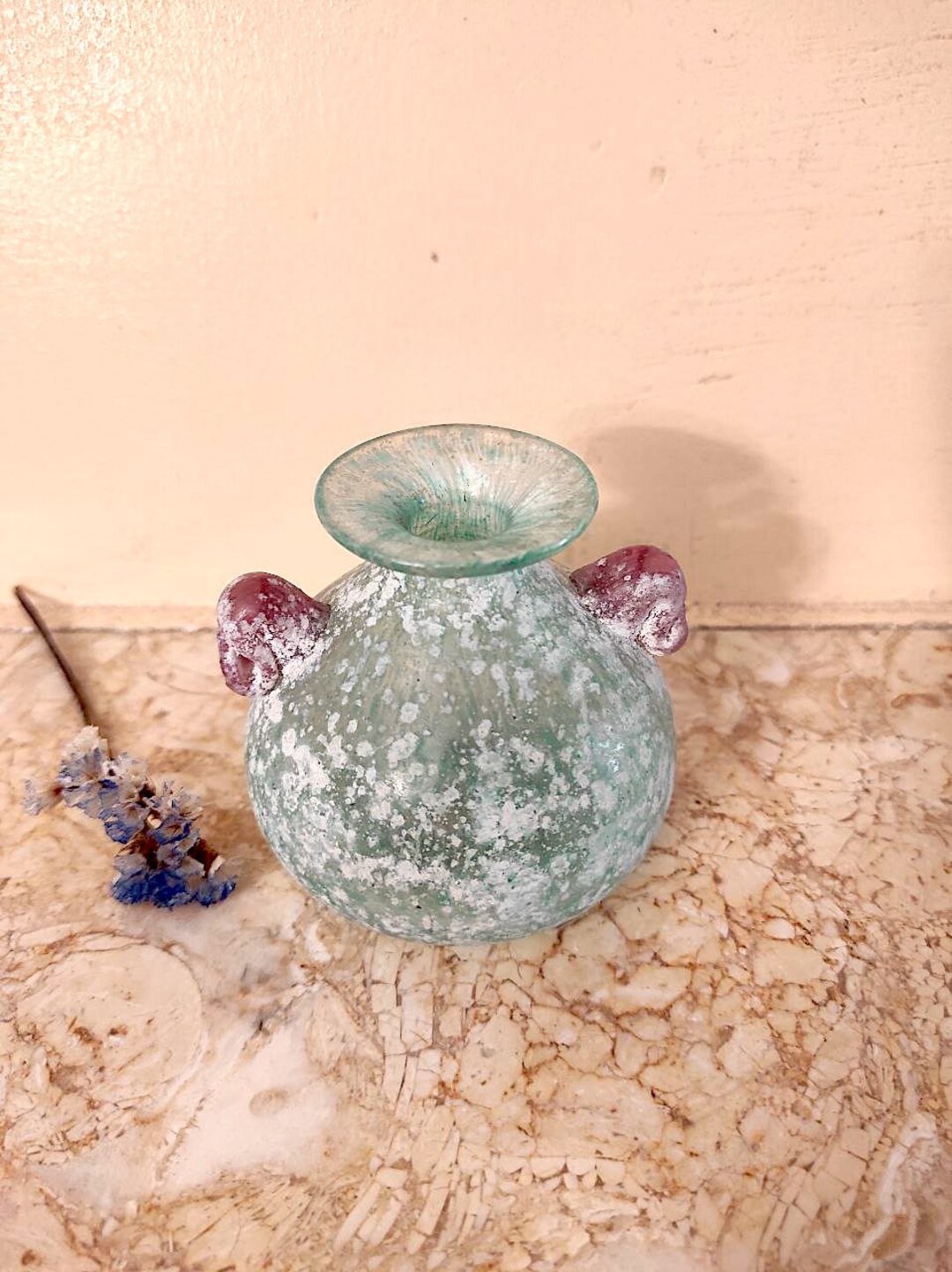 1960s Murano Glass Amphora - Murano Art - Vintage Vase - Seguso - Scavo ...