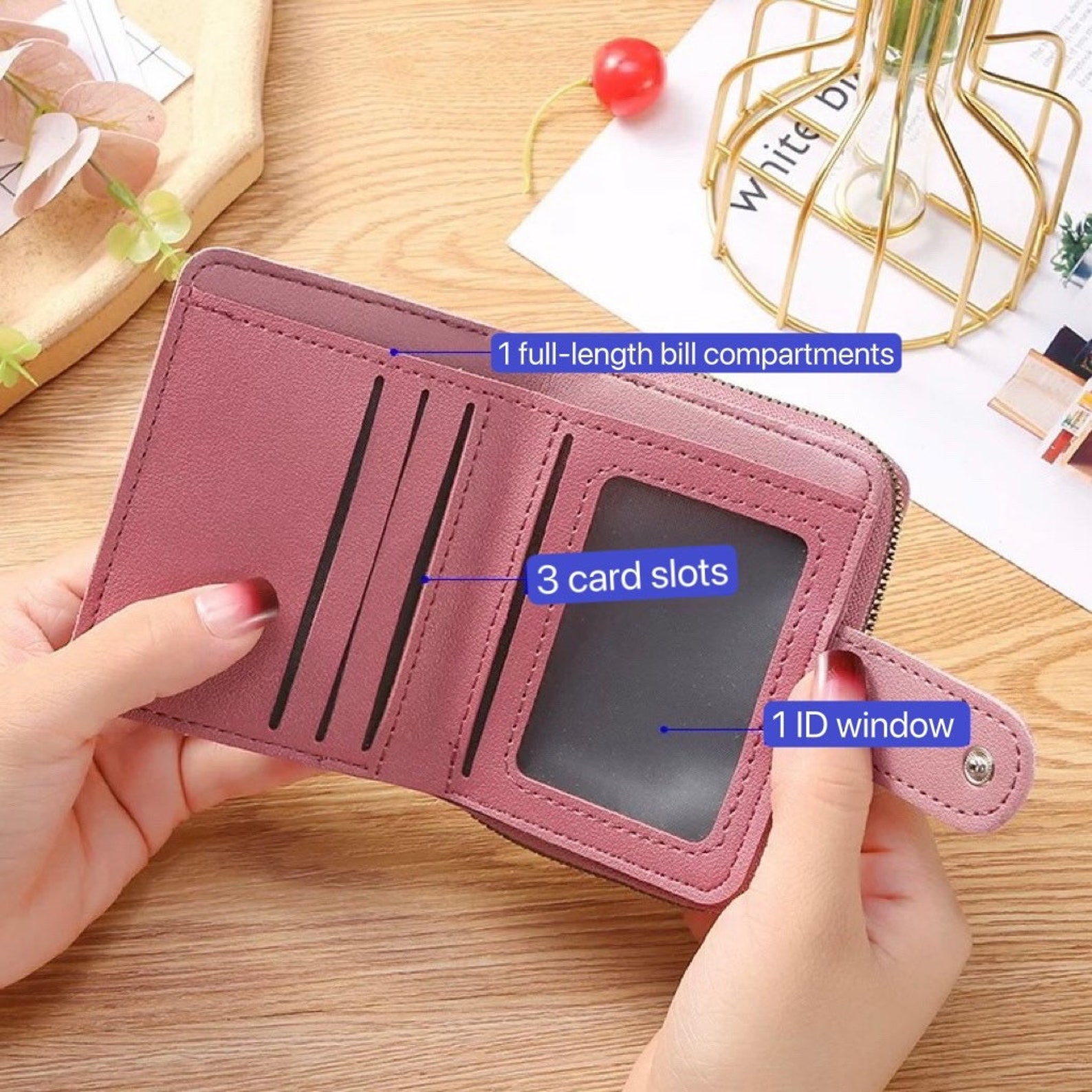 Wallet for Womenbifold Snap Closure Small Wallet for - Etsy