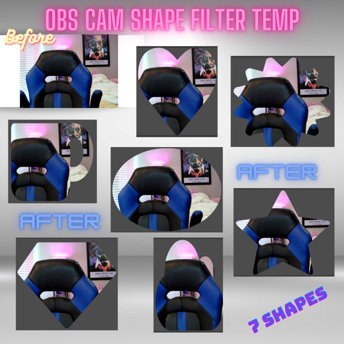 OBS Image Mask/blend Cam Shape Bundle | Etsy