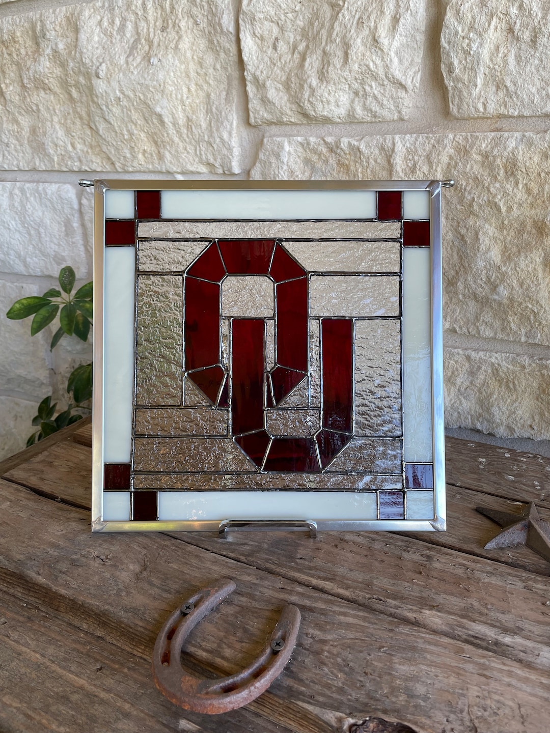 University of Oklahoma (OU / Sooners) Art Decor Stained Glass ...