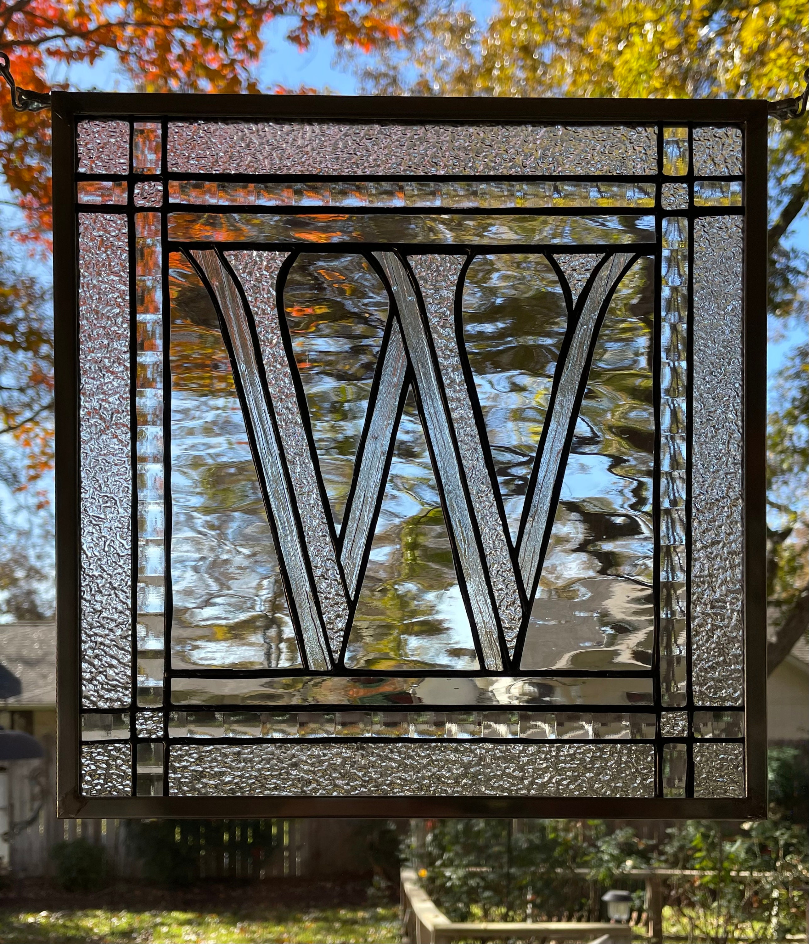 Monogram / Initial / Personalized Art Decor Stained Glass, Hanging or ...