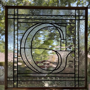 Monogram / Initial / Personalized Art Decor Stained Glass, Hanging or ...