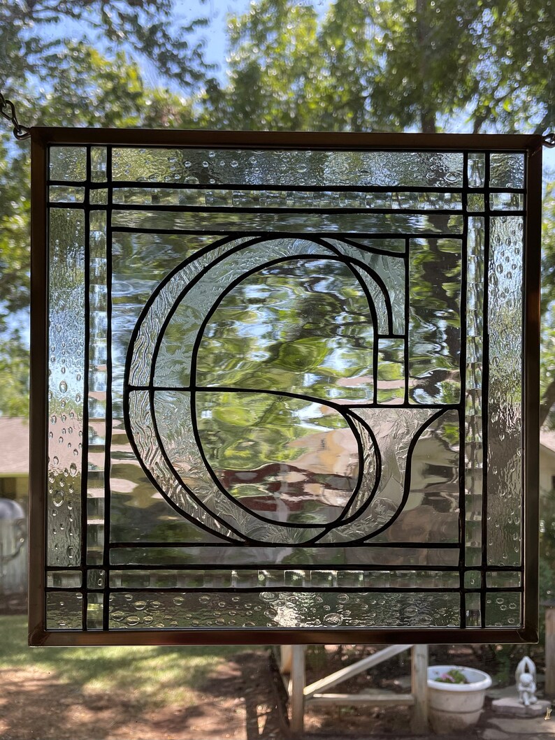 Monogram / Initial / Personalized Art Decor Stained Glass, Hanging or ...