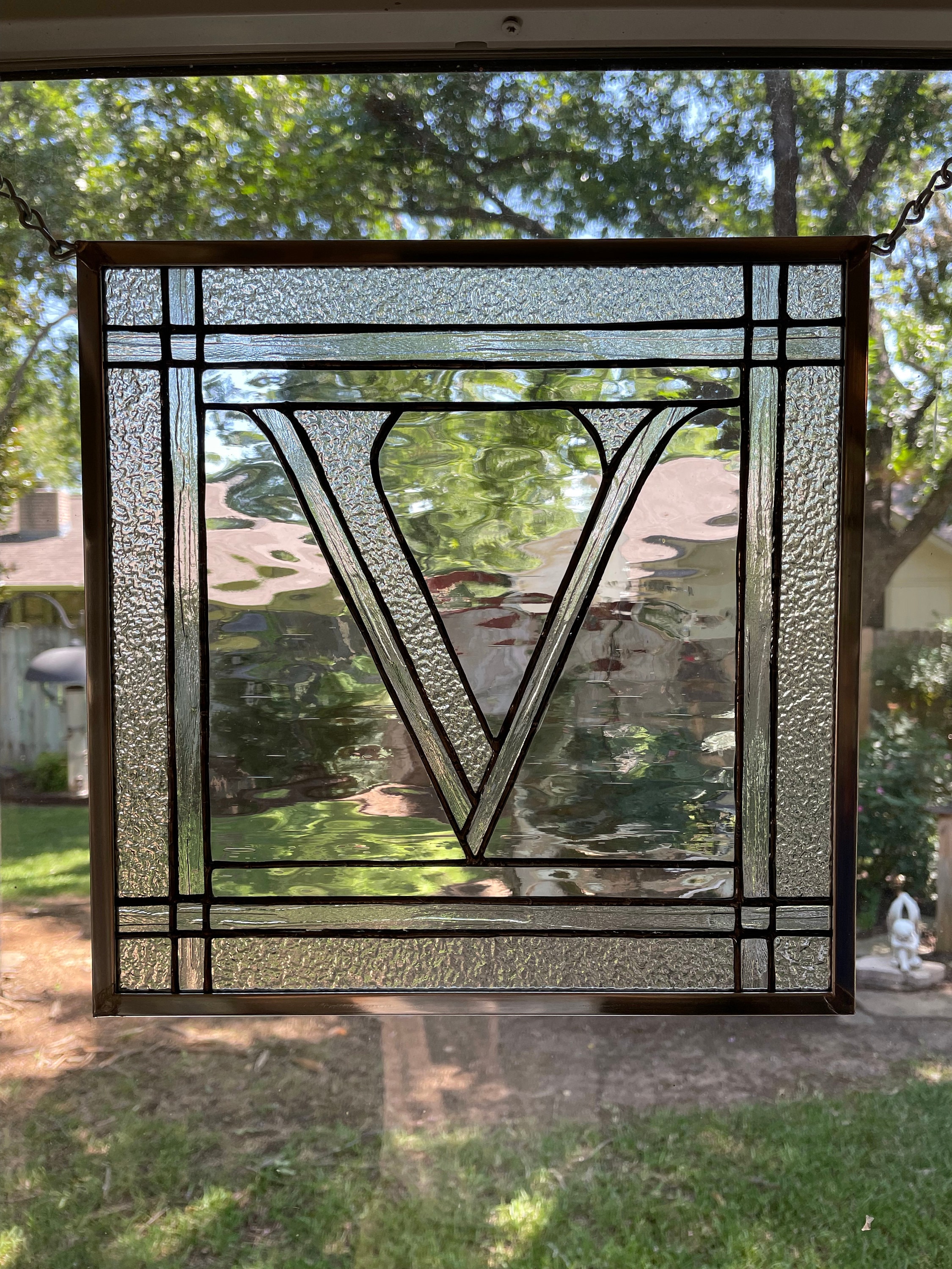 Monogram / Initial / Personalized Art Decor Stained Glass, Hanging or ...