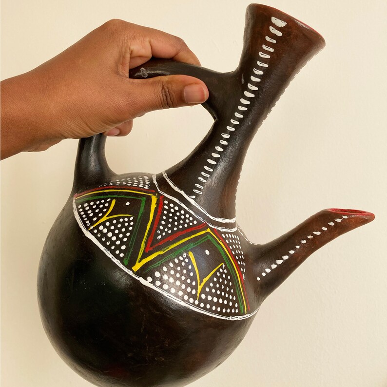 Small/large Painted Jebena የተነቀሰ ጀበና Ethiopian and Eritrean Coffee Pot ...