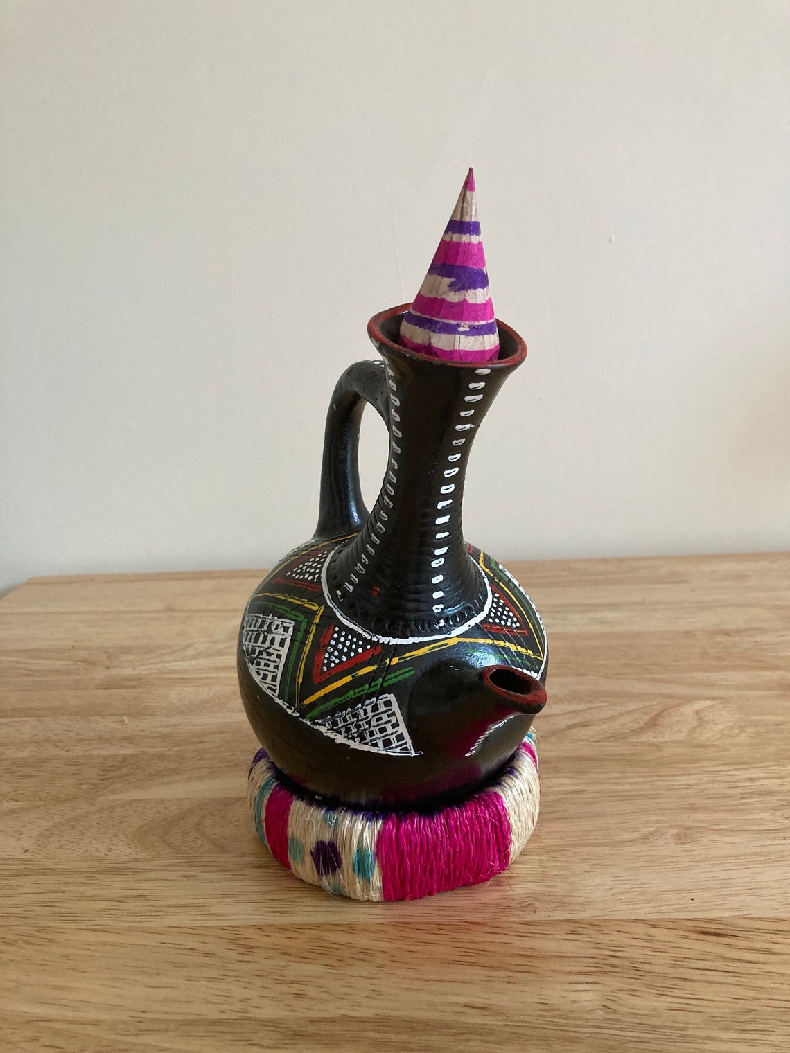 Small/large Painted Jebena የተነቀሰ ጀበና Ethiopian and Eritrean Coffee Pot ...