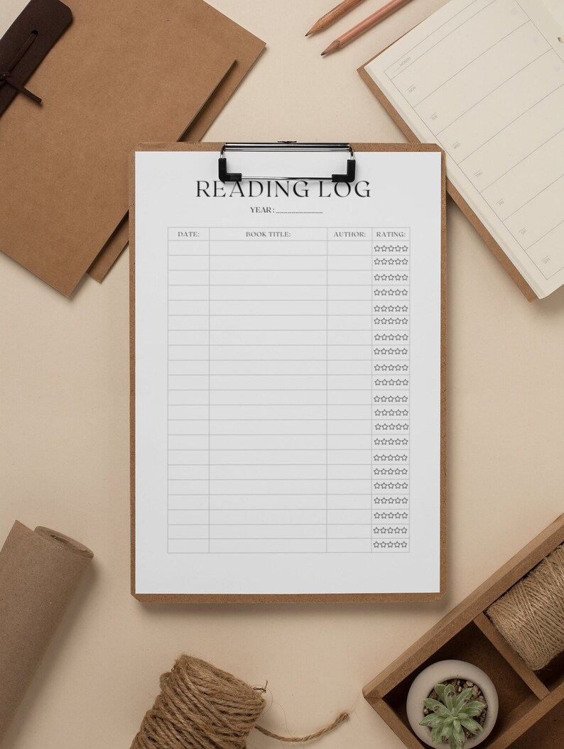 Reading List Printable | Library Wishlist Printable | Book Tracker ...