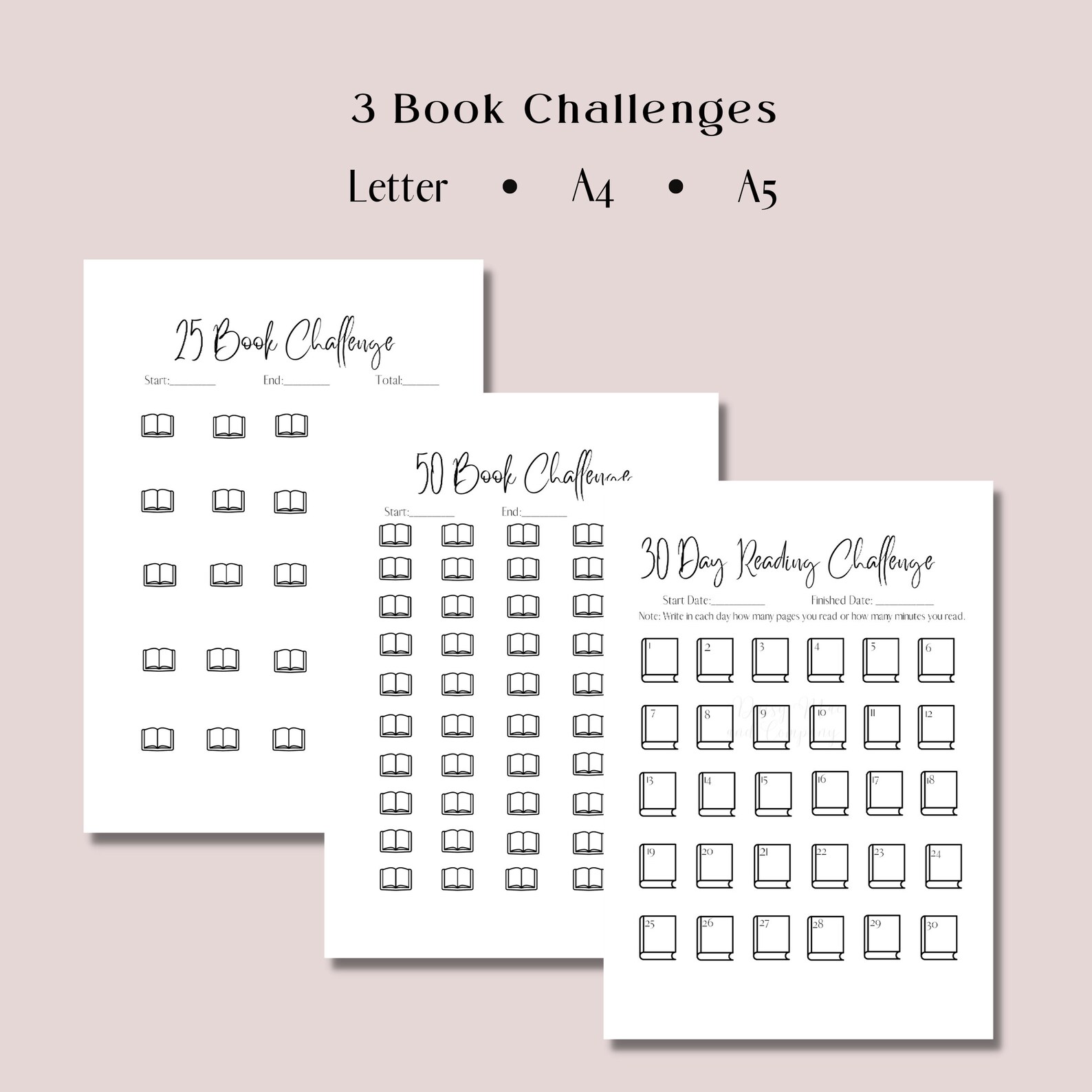 Reading Tracker Printable Reading Log Reading Journal for Book Lovers ...