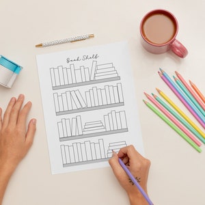 Book Shelf Printout - Etsy
