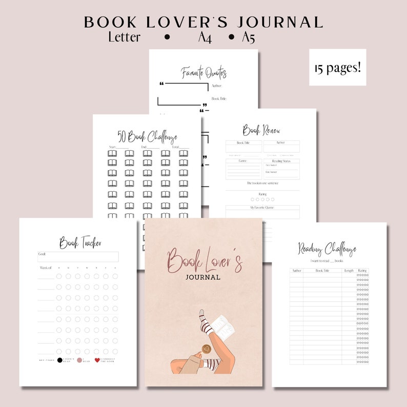 Reading Tracker Printable Reading Log Reading Journal for Book Lovers ...