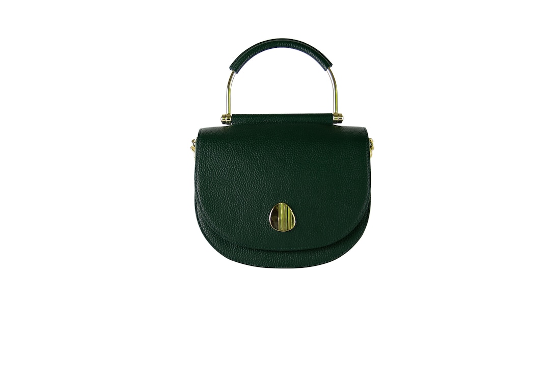 Affordable Forest Green Genuine Leather Handbag Chic and Versatile ...