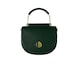 Genuine Leather Crossbody Bag | Forest Green Structured Purse With Gold ...