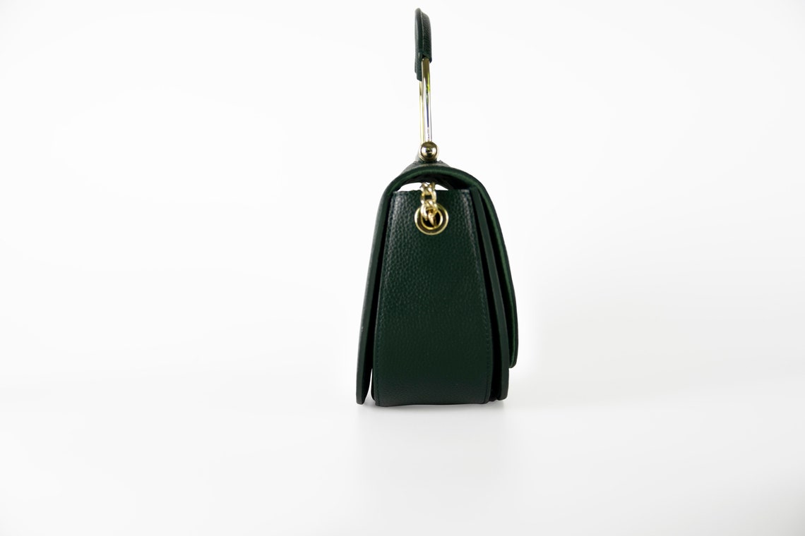 Affordable Forest Green Genuine Leather Handbag - Chic and Versatile ...