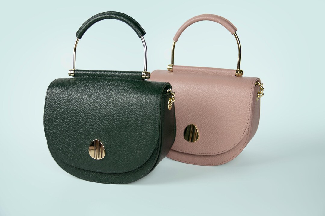 Affordable Forest Green Genuine Leather Handbag - Chic and Versatile ...