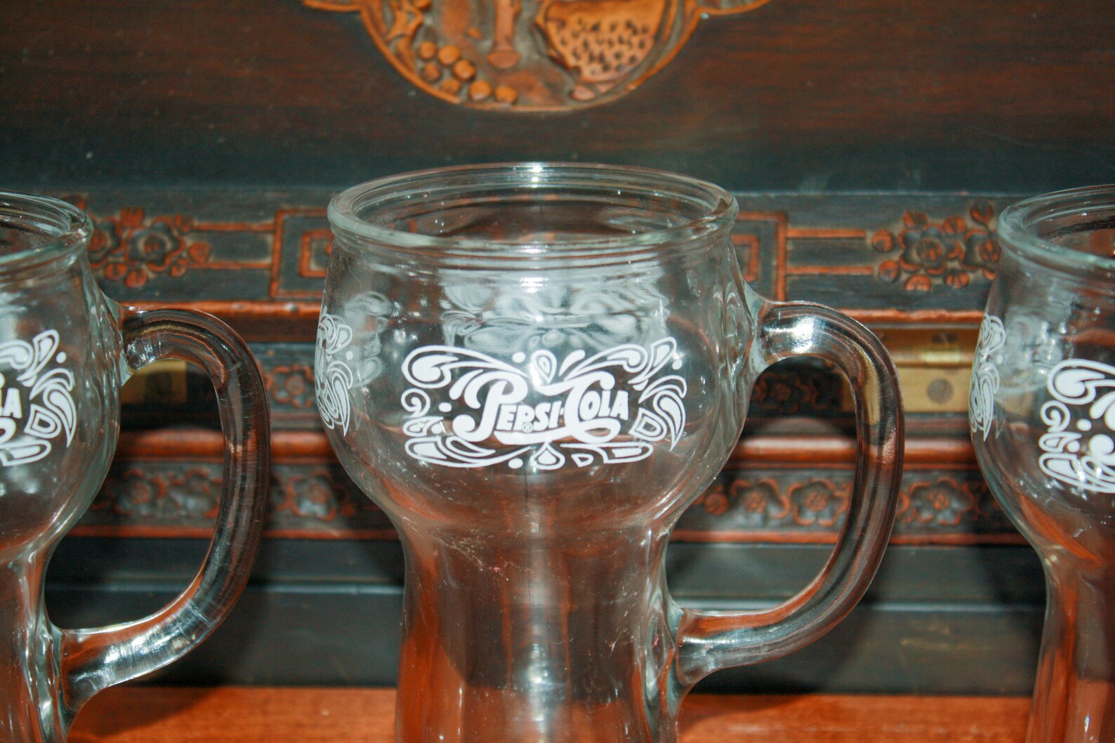Pepsi Glass Set of 3 Vintage Glassware - Etsy