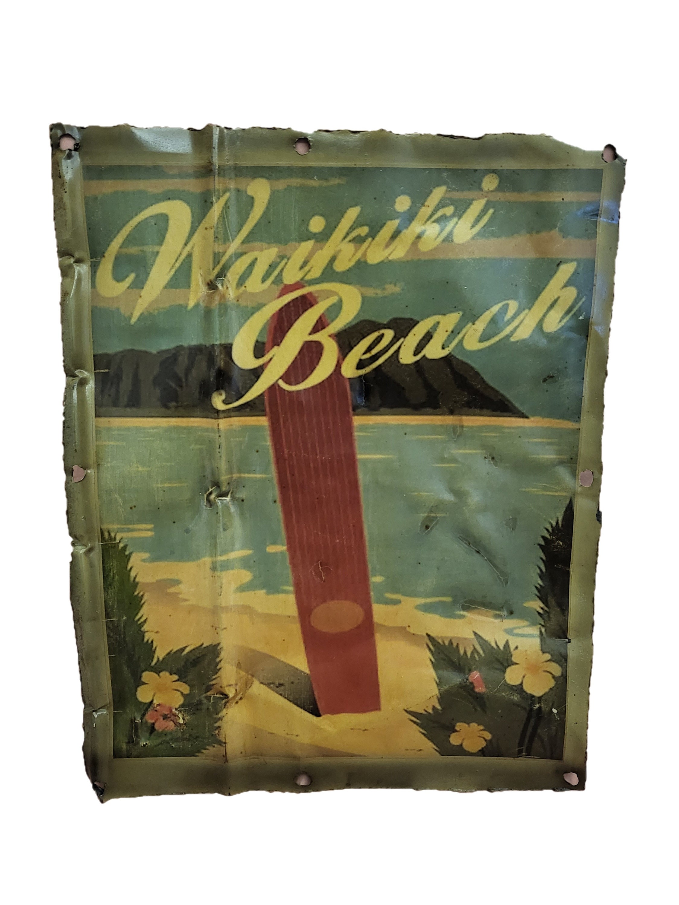 Metal Sign, Waikiki Beach- Vintage Hawaiiana - Etsy