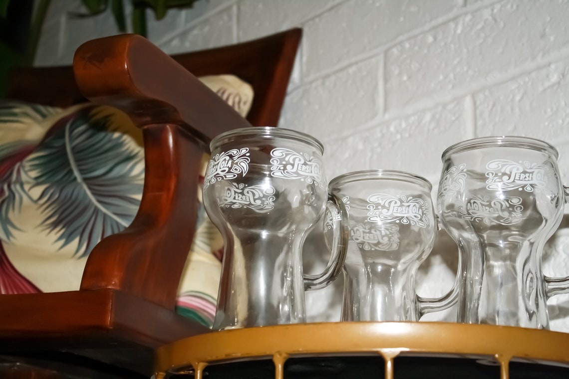 Pepsi Glass, Set of 3 - Vintage Glassware - Etsy