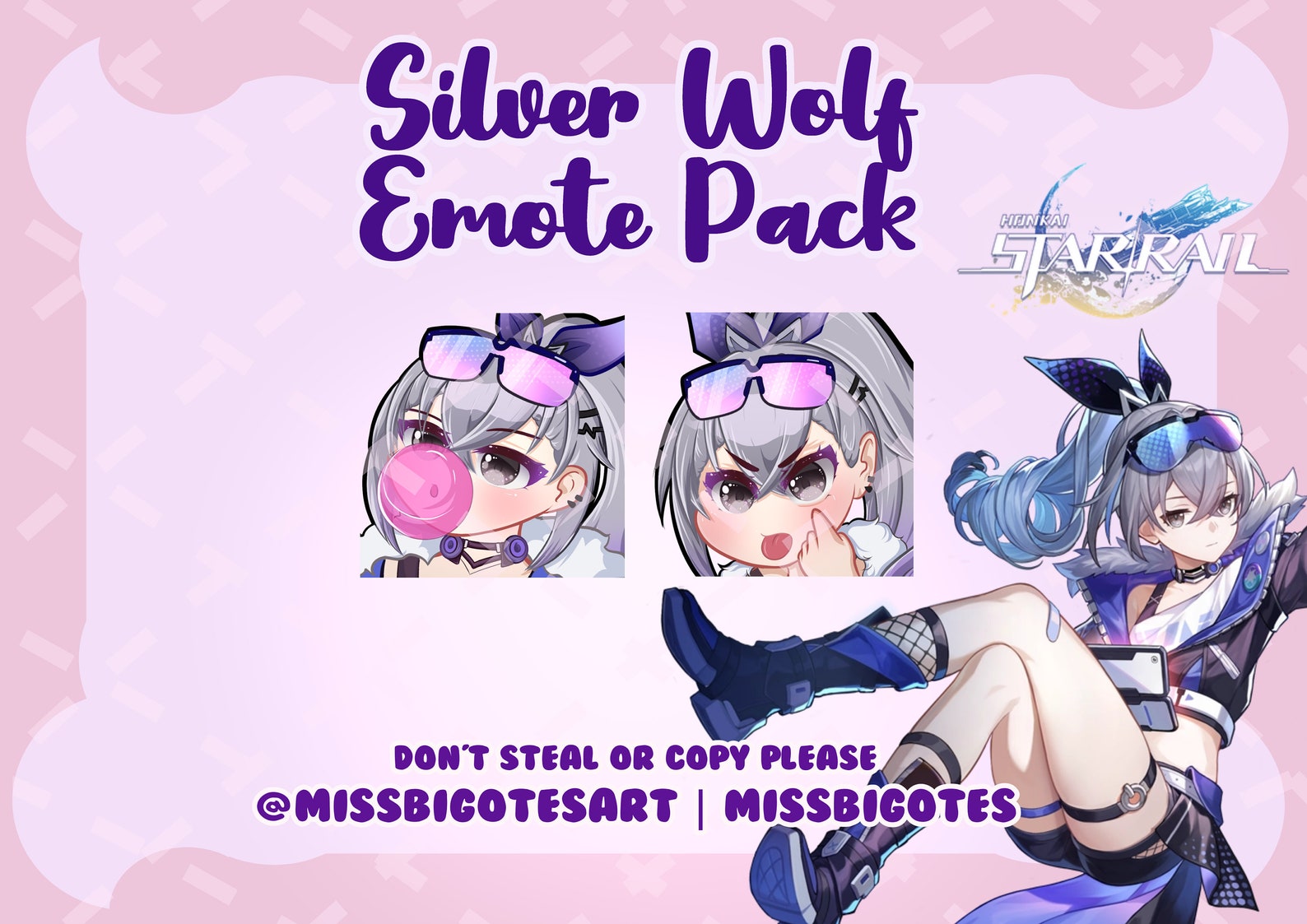 Honkai Star Rail Silver Wolf Emote Pack - Etsy