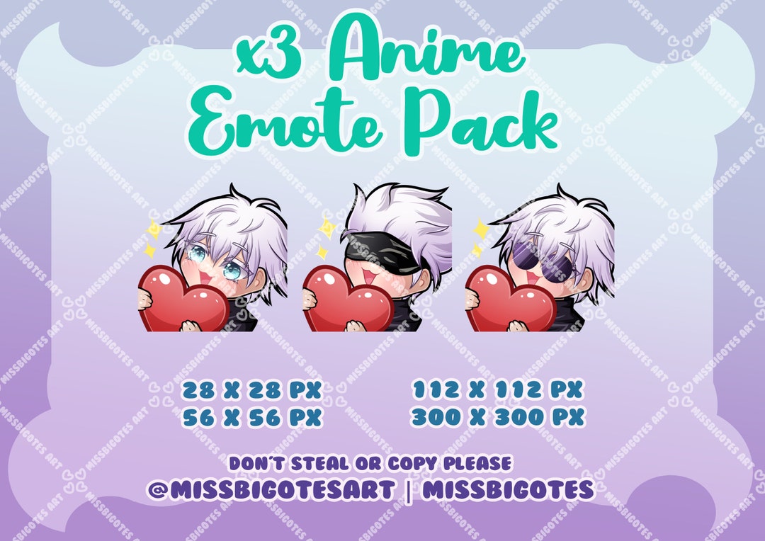 X3 JJK Gojo Emote Pack - Etsy