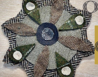 7.5" Pentagon Penny Rug Kit - Made to Order Wool Pattern Pieces ...