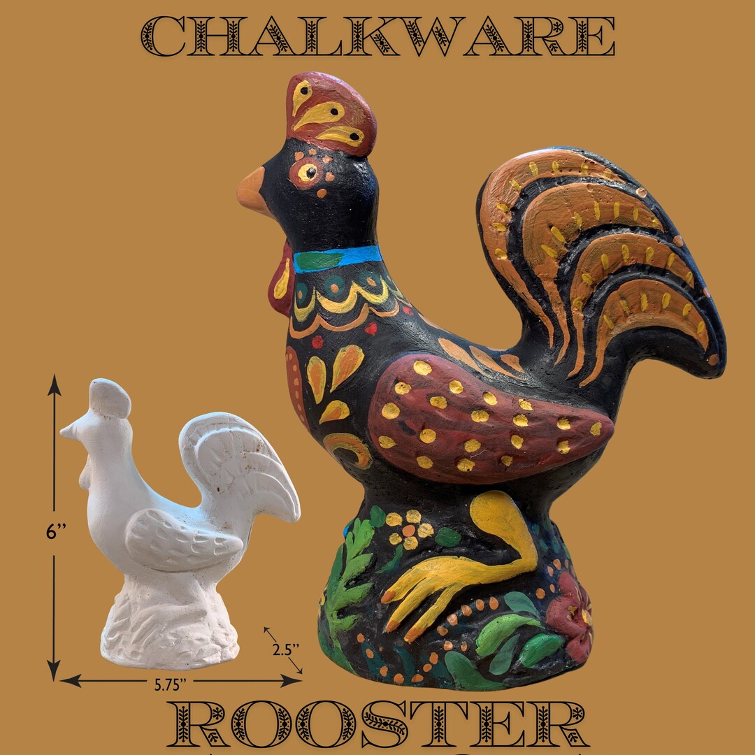 Hand-cast Chalkware Rooster to Paint, 19th-century Folk Art ...