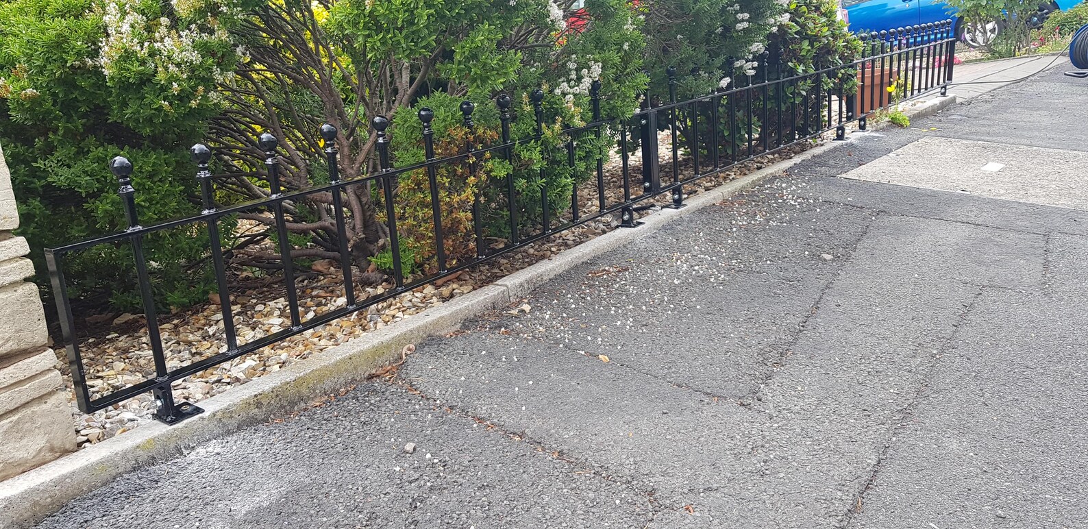 Curb Stone Mounted Railings. Made to Measure and Shipped All Over the ...
