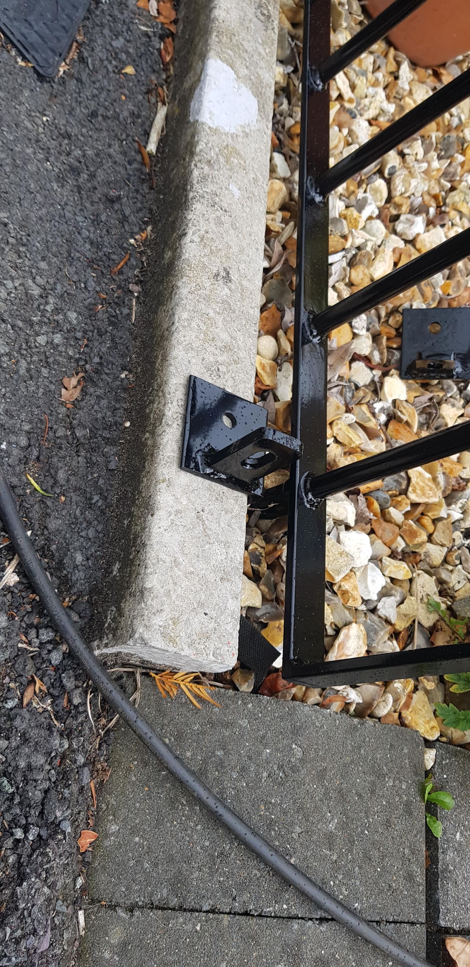 Curb Stone Mounted Railings. Made to Measure and Shipped All Over the ...