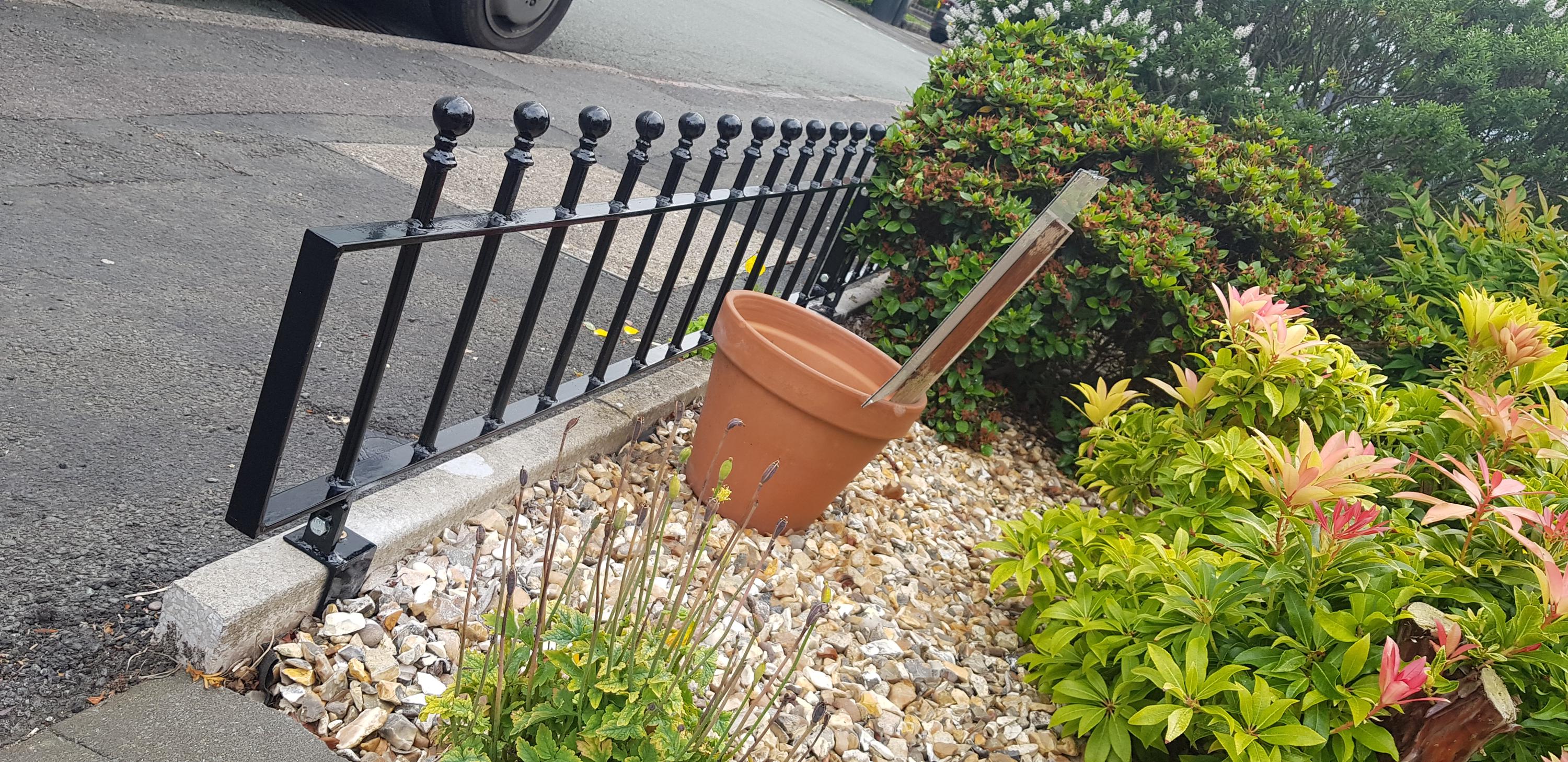 Curb Stone Mounted Railings. Made to Measure and Shipped All Over the ...