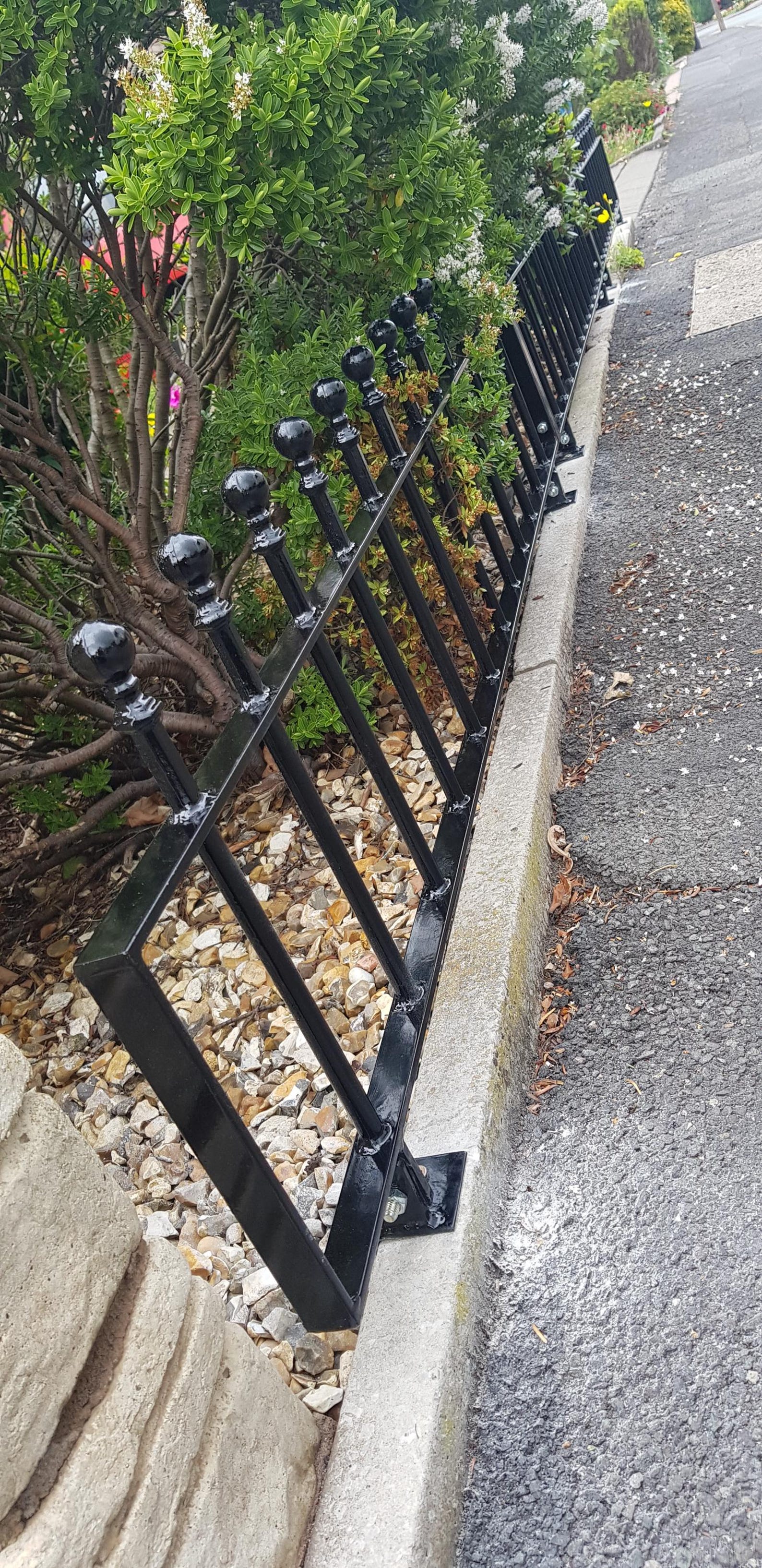 Curb Stone Mounted Railings. Made to Measure and Shipped All Over the ...