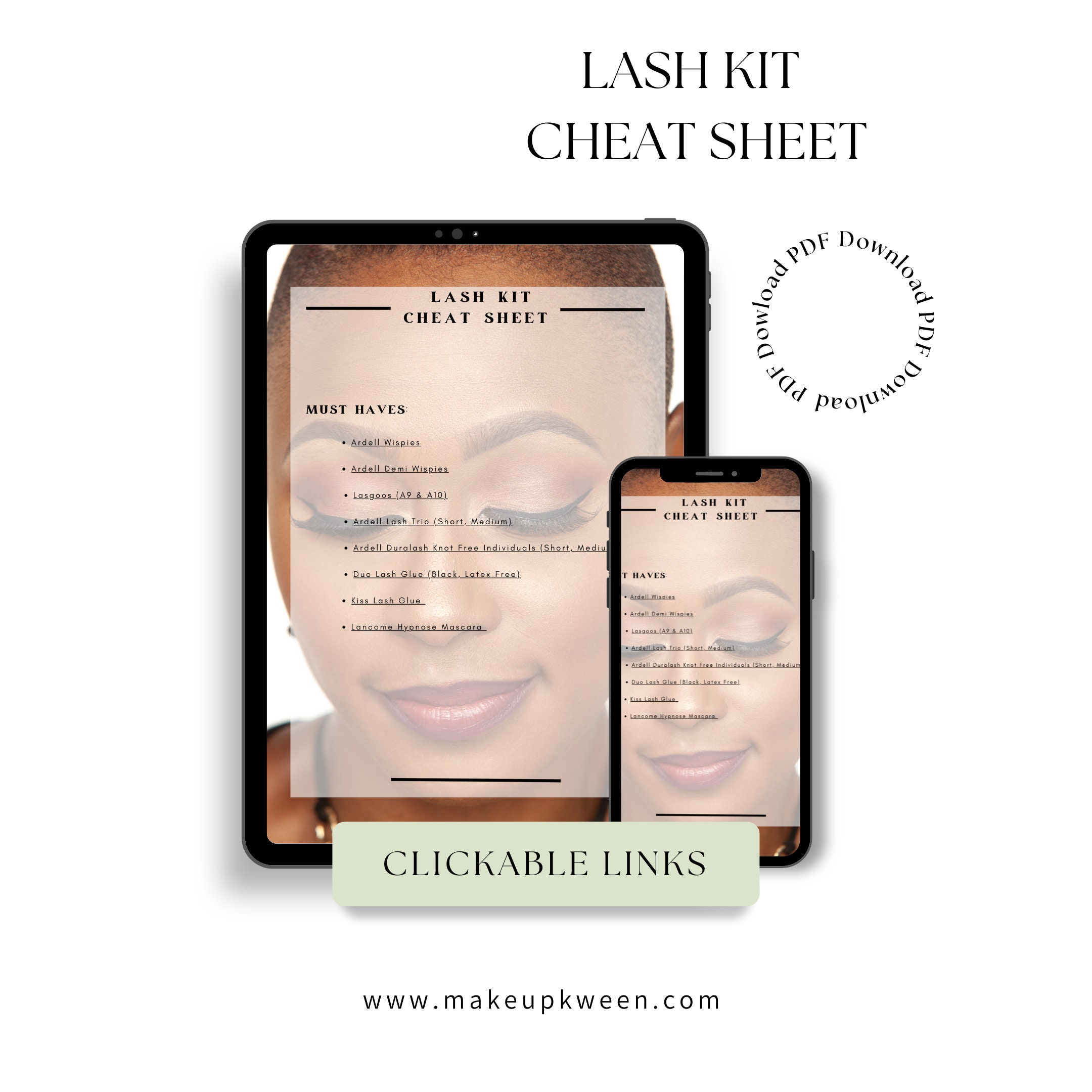 Lash Kit Guide Cheat Sheet PDF Checklist Planner Etsy Australia