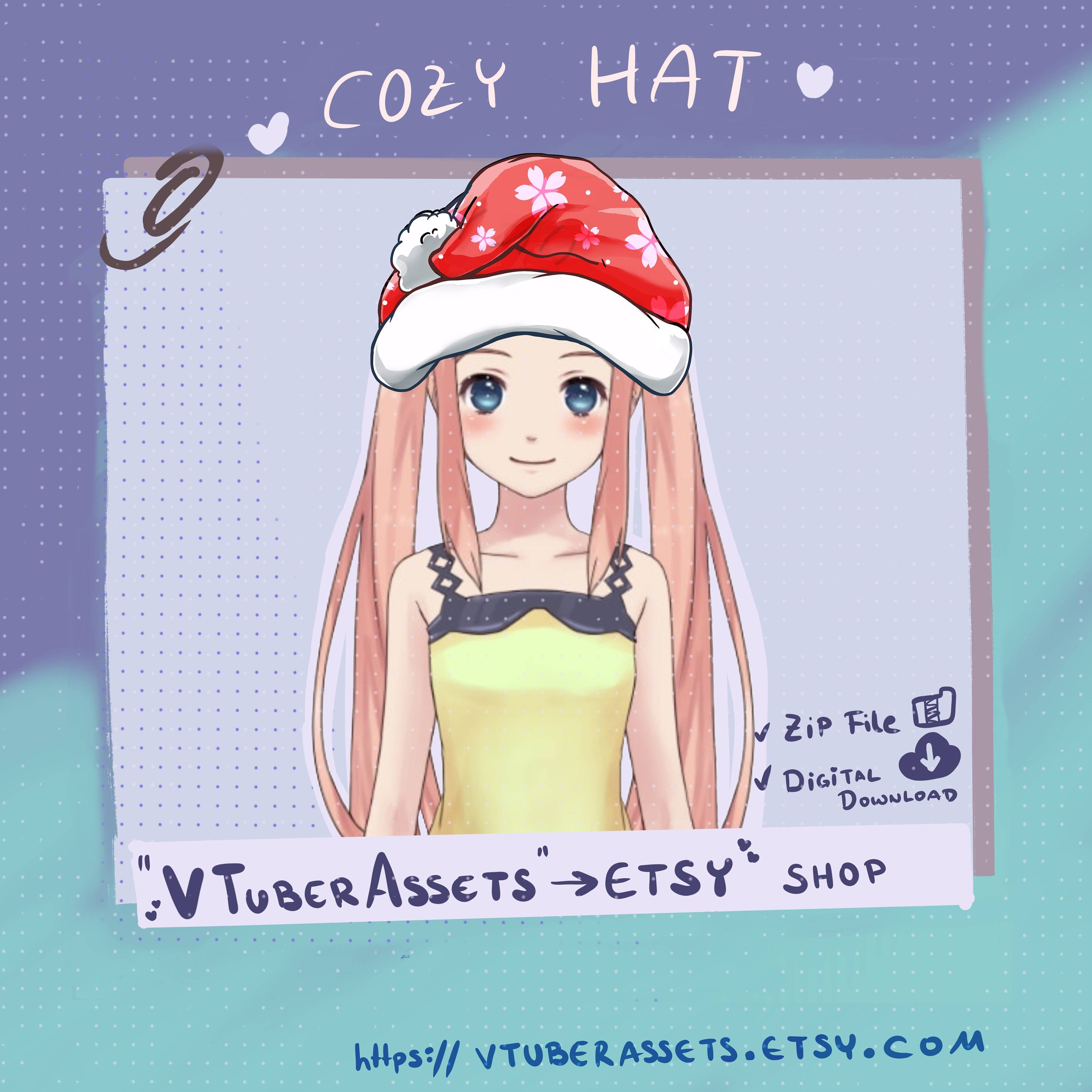 Sakura Cozy Hat for Vtube Stream Twitch Youtube | Pngtuber | Vtuber ...