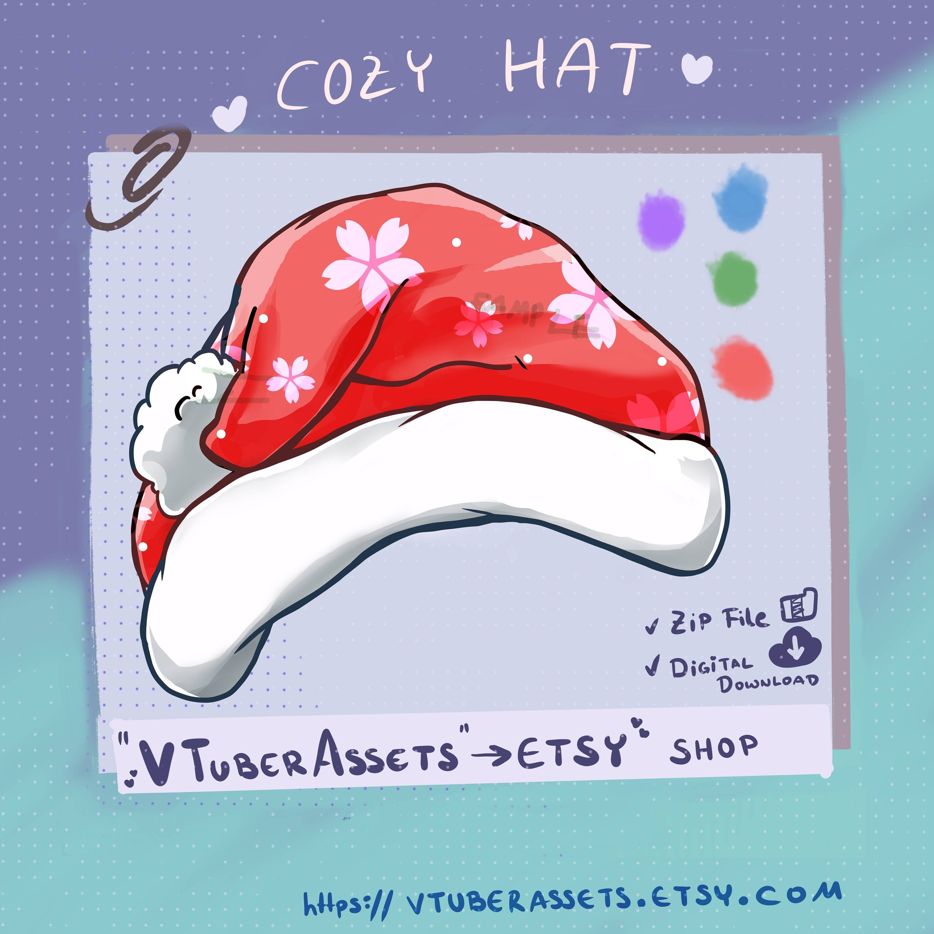 Sakura Cozy Hat for Vtube Stream Twitch Youtube | Pngtuber | Vtuber ...
