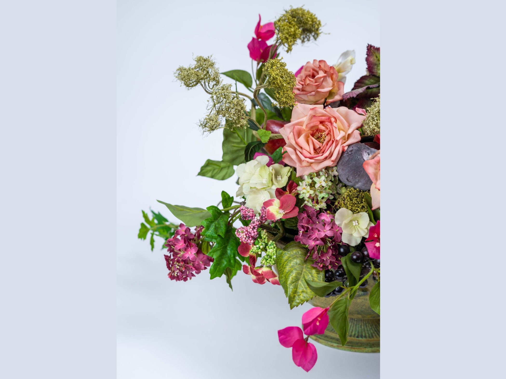 Silk Rose Flower Arrangement - Etsy